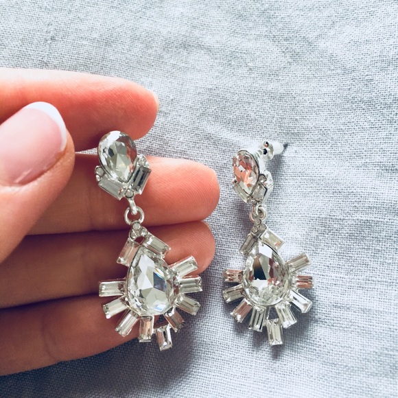 Jewelry | New Art Deco Silver Bridal Event Pageant Earrings | Poshmark